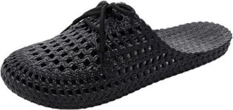 Minetom Sandales Femme DÉté Pantoufles Respirantes Chaussons De Jardin Perforés À Séchage Rapide pour Sports De Plage Sandales A Noir 39 EU