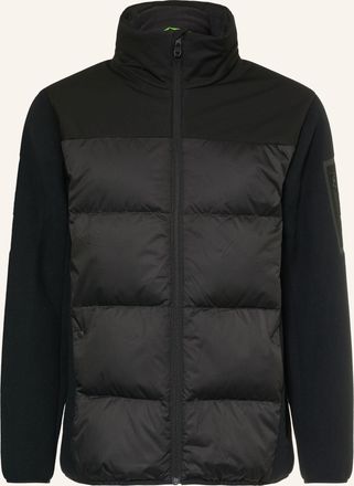 HUGO BOSS Daunenjacke Block Im Materialmix schwarz