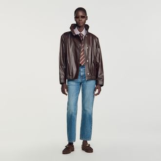 Sandro Oversize-Lederjacke