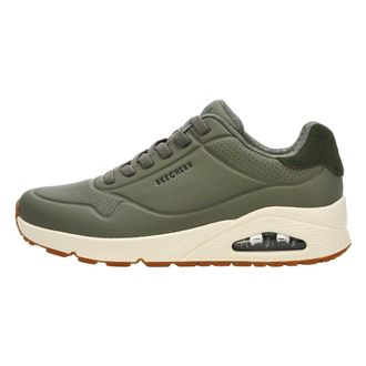 Skechers Herren UNO Tailored Air Sneaker, Olive Duraleather/Olive Suede, 43 EU