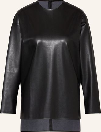 Wolford Shirt In Lederoptik Mit 3/4-Arm schwarz