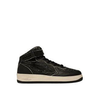 Enterprise Japan Leder-Sneakers mit einzigartigen Details im Streetwear-Stil - - Shoes - Herren - Schwarzk - 40 EU