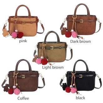 Generic Cymwer Sac &agrave; main en faux daim, grand sac &agrave; bandouli&egrave;re r&eacute;tro, sac seau pour femme (camel)