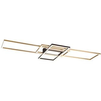 Trio plafonnier, irvine incl. 1 x LED,SMD,60,0 WATT,3000-6500K,7100 lm. corps: m&eacute;tal, laiton mat L:105,0CM, L:42,0CM, H:6,5CM