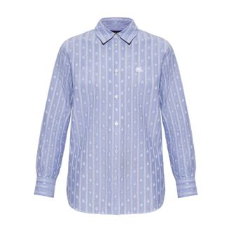 Etro Gestreiftes Baumwollhemd - - Blouses & Shirts - Damen - Blau - M