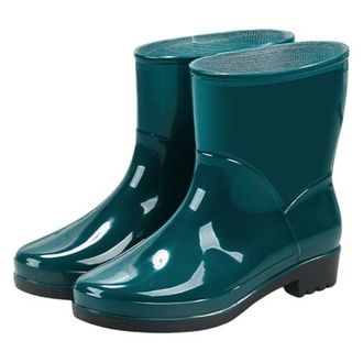 Generic Bottes en caoutchouc mi-mollet pour femme - L&eacute;g&egrave;res et confortables - Polyvalentes - Antid&eacute;rapantes - Faciles &agrave; enfiler et &agrave; enlever - Faciles &agrave; netto