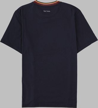 Paul Smith Striped Collar T-Shirt - Blue