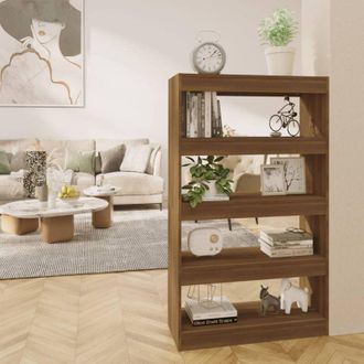 vidaXL Biblioth&egrave;que/S&eacute;parateur de pi&egrave;ce Ch&ecirc;ne marron 80x30x135 cm