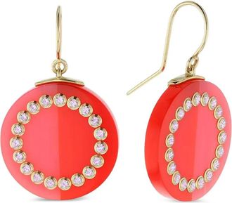 Mark Davis 14kt Gelbgoldohrringe mit Saphiren