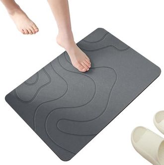 Generic Tapis de douche en diatomite &agrave; s&eacute;chage rapide, tapis de bain absorbant, hygi&eacute;nique et lavable, tapis dentr&eacute;e en pierre, tapis de bain en terre de diat