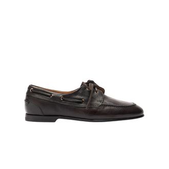 Scarosso Handgefertigte Leder-Bootsschuhe - - Shoes - Damen - Braun - 39 1/2 EU
