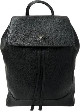 Prada unisex, Pre-owned, Noir, Taille: ONE Size Sac à dos en cuir Pre-owned