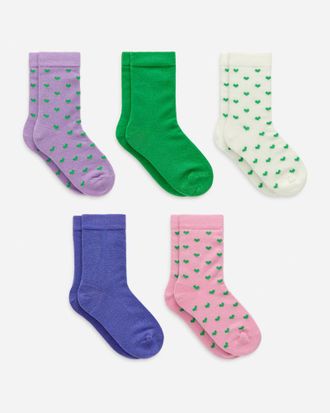 Arket Baumwollsocken 5er-Pack -Lila