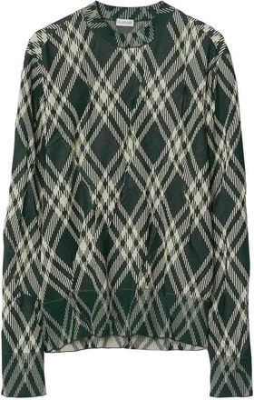 Burberry Rundhalspullover - Dunkelgr&uuml;n