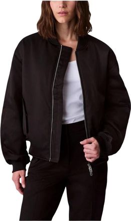 Calvin Klein Jeans Femme, Vestes, Noir, Taille: 42 FR Veste &agrave; Manches Longues avec Poches Avant et Col Rond Ferm&eacute;e par Zip