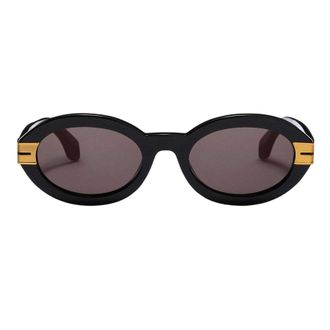 Palm Angels Miracle Katzenauge-Sonnenbrille f&uuml;r Damen, Azetat, Metall (Schwarz/Dunkelgrau)