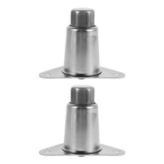 Holibanna Verstellbare Edelstahl M&ouml;belf&uuml;&szlig;e 10cm mit 5/8 gewindebolzen Robuste St&uuml;tzbeine f&uuml;r Herd Schrank Tisch rutschfeste Metallbeine 2 St&uuml;ck