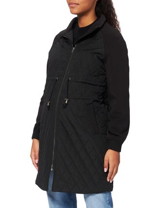 Mama Licious Damen Mlkabela Mix 2in1 Jacket A., Schwarz, XL