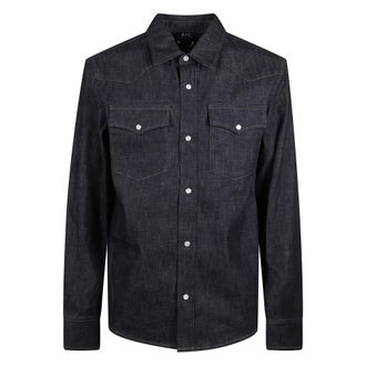 A.P.C. A.p.c., Homme, Chemises, Bleu, Taille: M Western Shirt