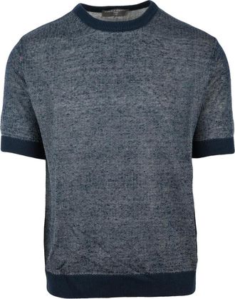 Daniele Fiesoli Homme, Pulls, Bleu, Taille: XL Pullover Girocollo