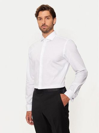 HUGO BOSS Hemd H-Hank 50519935 Wei&szlig; Slim Fit