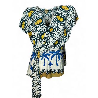 Ana Alcazar Floral Wickelbluse - - Blouses & Shirts - Damen - Mehrfarbig - M