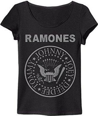 Amplified Zav601Ram - T-shirt - Manches Courtes - Femme - Gris (Charcoal) - FR: 42 (Taille fabricant: X-Large)