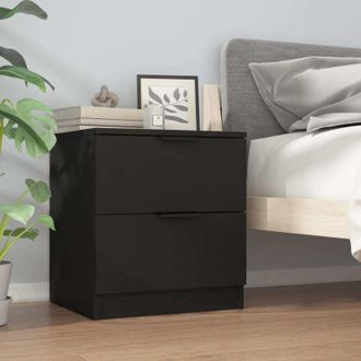 vidaXL Nachttisch Schwarz Holzwerkstoff vidaXL