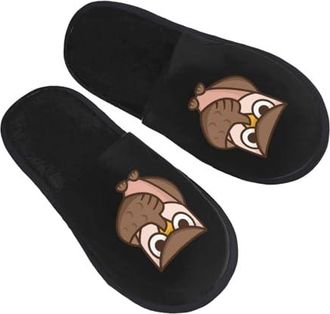 Generic Pantoufles en Feutre Hibou L&eacute;g&egrave;re Chaussons Homme Chaud Antid&eacute;rapant Chaussures Ext&eacute;rieur Femme M