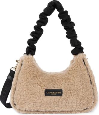 Lancaster Femme, Sacs, Noir, Taille: ONE Size Besace Zippée Moumoute