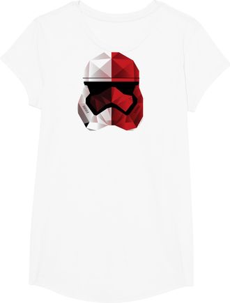 Star Wars The Last Jedi B&W Cubist Trooper Helmet T-Shirt