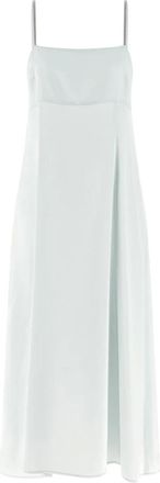 PESERICO Femme, Robes, Bleu, Taille: 34 FR Long Viscose Satin Dress