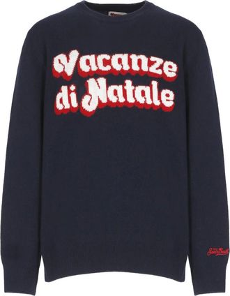 Saint Barth Homme, Pulls, Bleu, Taille: 2XL Heron Vacanze Logo