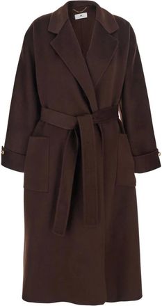 Elisabetta Franchi Damen, Mäntel, Braun, LGröße