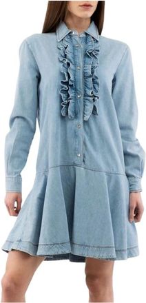 Moschino Femme, Robes, Bleu, Taille: 34 FR Robe Chemise