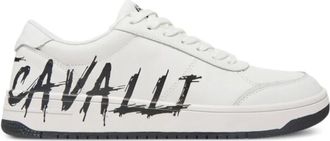 Just Cavalli baskets à logo imprimé - Blanc