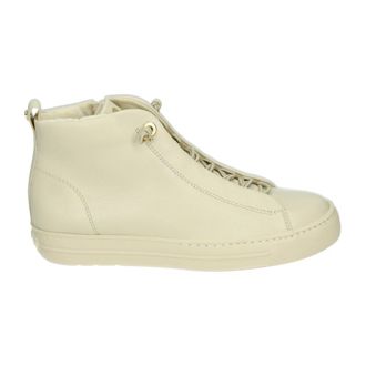 Paul Green Sportliche Beige Leder Sneakers - - Shoes - Damen - Beige - 42 EU