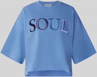 Smith & Soul Cropped Boxy Fit Sweatshirt mit Label-Stitching