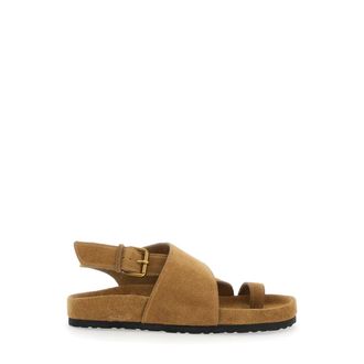 SOEUR Beige Leder Sandalen mit Schnallenverschluss - - Shoes - Damen - Beige - 41 EU