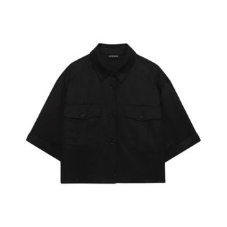 Anine Bing Damen, Blusen & Hemden, Schwarzk, SGr&ouml;&szlig;e