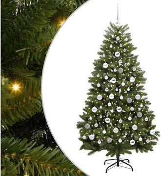 vidaXL K&uuml;nstlicher Weihnachtsbaum Gr&uuml;n 180 cm PVC und Metall vidaXL