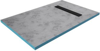 Aurlane Marwell Duschelement 80 x 120 x 4 cm - befliesbare Duschwanne - befliesbare Duschtasse - befliesbar