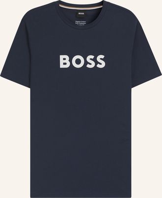 HUGO BOSS Strand-Oberteil T-Shirt Rn Regular Fit blau