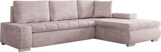 Mirjan24 Ecksofa Orkan Mini Premium, Couch mit Schlaffunktion und Bettfunktion, Eckcouch mit Bettkasten, L-Sofa Farbauswahl (Zoya 03)