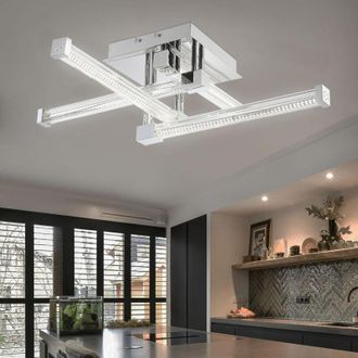 Globo Lighting 25,6 watts led plafonnier tiges de verre lampe de salon &eacute;clairage 68064-4
