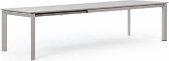 BIZZOTTO Ausziehbarer Tisch Konnor aus Aluminium-Teleskop-200-300x110 f&uuml;r Garten und Veranda -Rastin Grau