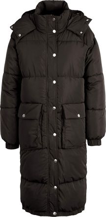 Oxmo OXAlba Damen Wintermantel Parka Steppmantel mit Kapuze, Gr&ouml;&szlig;e:XL, Farbe:Black (194007)