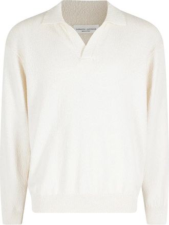 Roberto Collina Homme, Tops, Beige, Taille: L Polo ML Comfy Fit