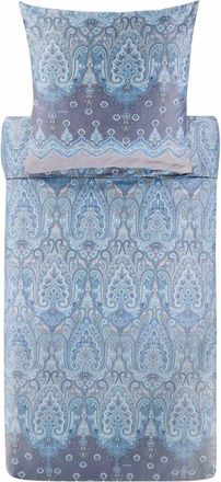 Bassetti ISOLABELLA Bettwäsche + 2 Kissenhüllen aus 100% Baumwollsatin in der Farbe Azzurro C1, Maße: 200x200 + 2 K 80x80 cm - 9329937, Azurblau
