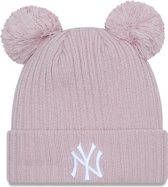 New Era New York Yankees Rose MLB Double Pom Cuff Knit Women Beanie - One-Size